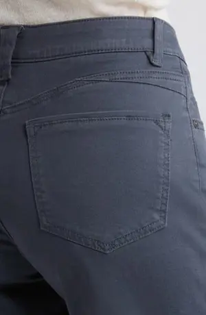Wit & Wisdom Mid Length Stretch Twill Shorts - Shadow