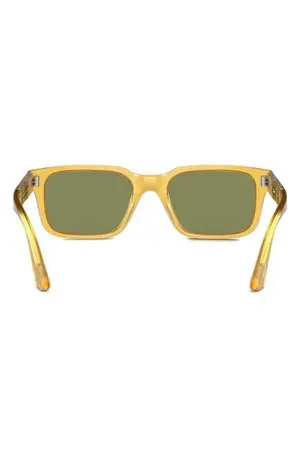 Persol 55mm Rectangular Sunglasses - Yellow