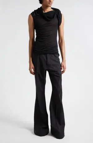 Rick Owens Bolan Stretch Wool Bootcut Pants