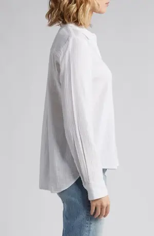 Caslon Casual Gauze Button-up Shirt