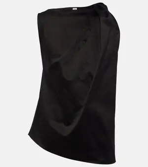 TOTEME Draped Cotton And Linen Top