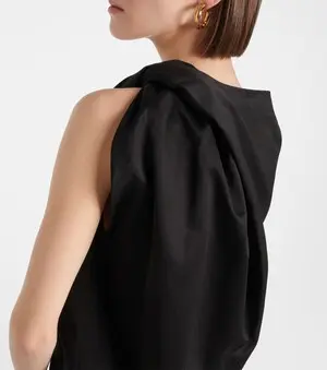 TOTEME Draped Cotton And Linen Top
