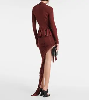 Rick Owens Hollywood Cupro-blend Wrap Jacket - Brown