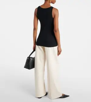 TOTEME Ribbed Cotton Jersey Tank Top