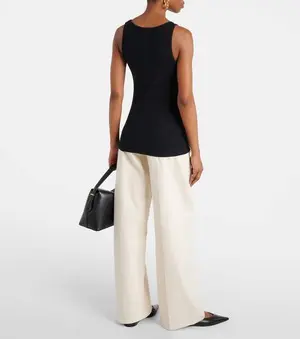 TOTEME Ribbed-knit Cotton Jersey Tank Top