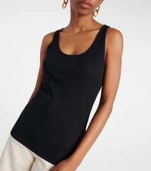 TOTEME Ribbed-knit Cotton Jersey Tank Top