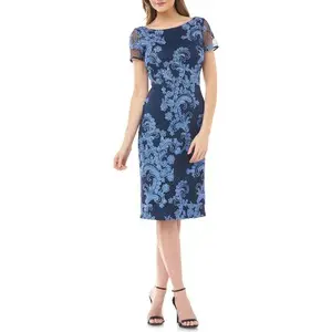 Js Collections Soutache Floral Sheath Cocktail Dress