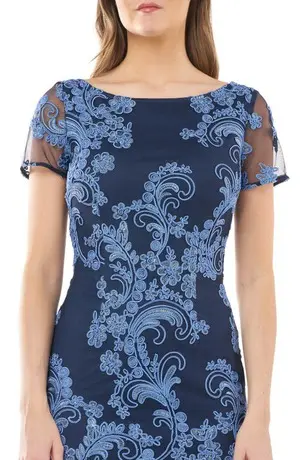 Js Collections Soutache Floral Sheath Cocktail Dress