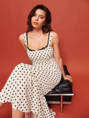 REFORMATION Petites Irisa Lace Dress Portofino