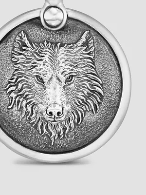 David Yurman Petrvs Wolf Amulet In Sterling - Silver