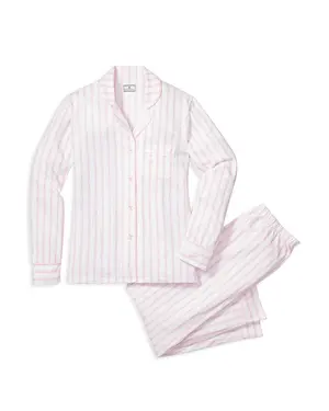 PETITE PLUME Pima Cotton Stripe Pajama Set - Pink