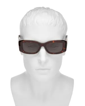 Celine Triomphe Square Sunglasses, 53mm - Havana/gray Solid