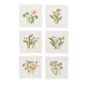 KIM SEYBERT Meadow Cocktail Napkins In Set Of 6