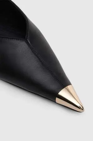 ANINE BING Nina Flats With Metal Toe Cap