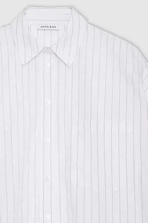 ANINE BING Chrissy Oversized Cotton Stripe Shirt