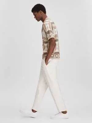 REISS Beresford Knitted Cuban Collar Shirt