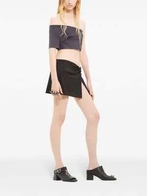 COURREGES Twist-detailing Pinstripe Miniskirt