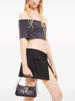 COURREGES Twist-detailing Pinstripe Miniskirt