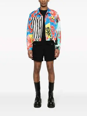 CHARLES JEFFREY Graphic-print Denim Jacket