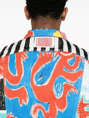 CHARLES JEFFREY Graphic-print Denim Jacket