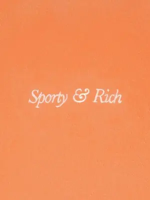 SPORTY & RICH Italic Logo Cotton Sweatshirt