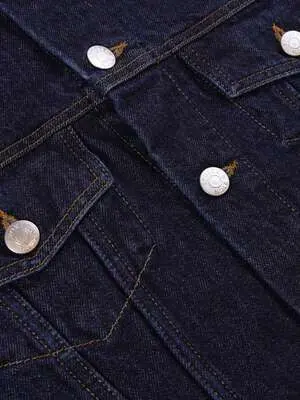 Sporty & Rich Contrast-collar Denim Jacket