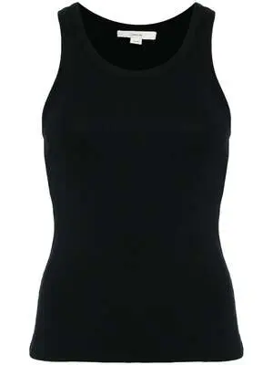 Vince Ribbed-knit Tank Top - Black