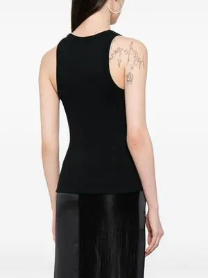 Vince Ribbed-knit Tank Top - Black