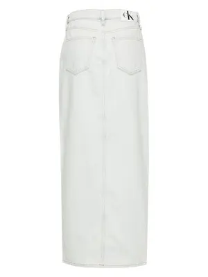 Calvin Klein Mid-rise Denim Midi Skirt