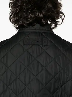 Barbour Diamond-quilted Logo-embroidered Gilet - Black
