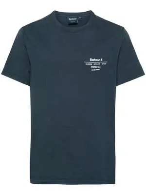 Barbour Logo-print Cotton T-shirt - Blue