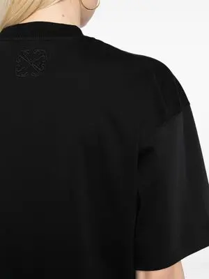 Off-White Arrows-embroidery T-shirt - Black
