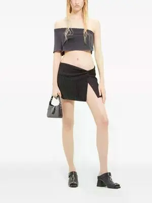 COURREGES Tuba One-shoulder Crop Top