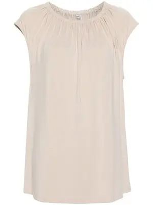 TOTEME Gathered-neck Jersey Top