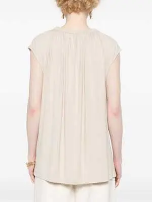 TOTEME Gathered-neck Jersey Top