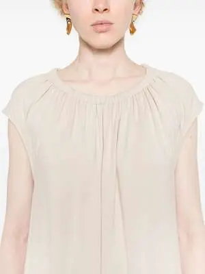 TOTEME Gathered-neck Jersey Top