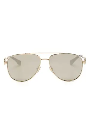 Versace Pilot-frame Sunglasses - Gold