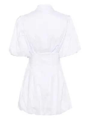 Simkhai Cleo Puffball Mini Shirtdress - White