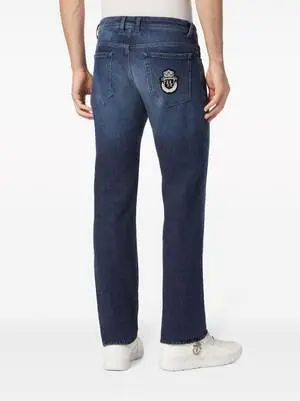 BILLIONAIRE Logo-appliqué Straight-leg Jeans
