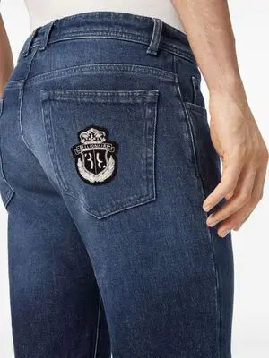 BILLIONAIRE Logo-appliqué Straight-leg Jeans
