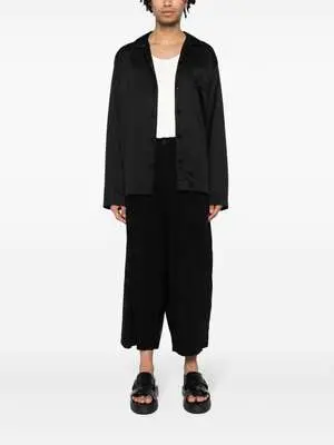 Yohji Yamamoto Graphic-print Velvet Trousers
