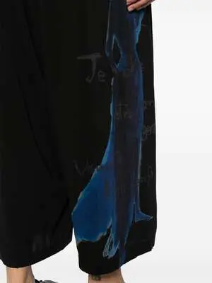 Yohji Yamamoto Graphic-print Velvet Trousers