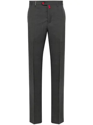 Kiton Logo-patch Wool Trousers