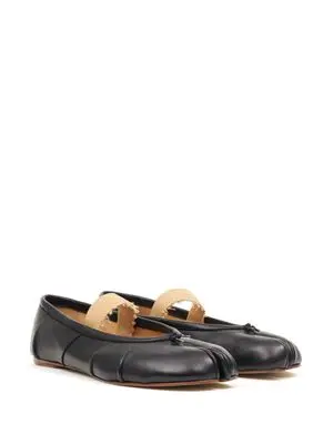 MAISON MARGIELA Tabi Leather Ballet Flats - Black