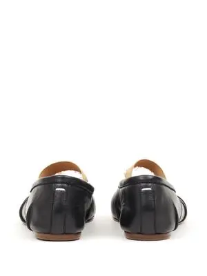 MAISON MARGIELA Tabi Leather Ballet Flats - Black