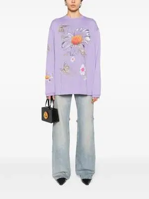 MARGHERITA MACCAPANI Moto Floral-print T-shirt - Purple