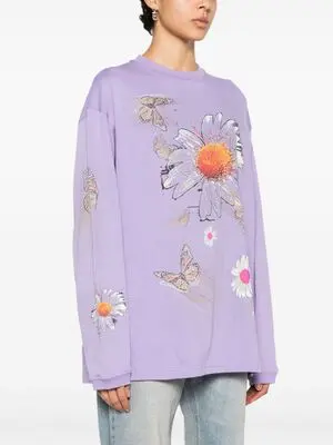 MARGHERITA MACCAPANI Moto Floral-print T-shirt - Purple