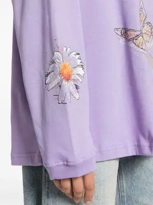 MARGHERITA MACCAPANI Moto Floral-print T-shirt - Purple
