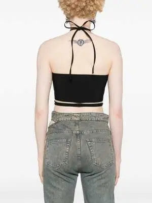 Rokh Crossover Straps Cropped Top