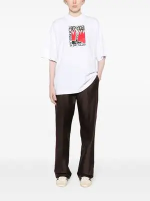 Palm Angels Palm Ski Club Cotton T-shirt - White